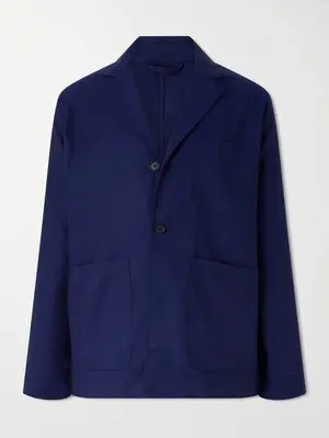 Frescobol Carioca Lima Linen And Wool-blend Suit Jacket