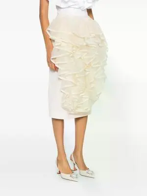 Viktor & Rolf Ruffled Detail Skirt - Neutrals