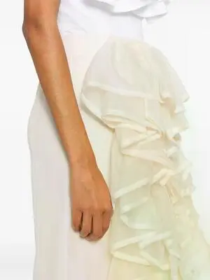 Viktor & Rolf Ruffled Detail Skirt - Neutrals