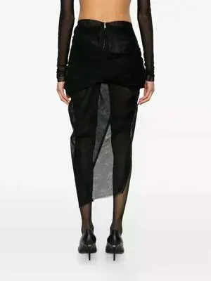 Rick Owens Zip-fastening Asymmetric Skirt - Black