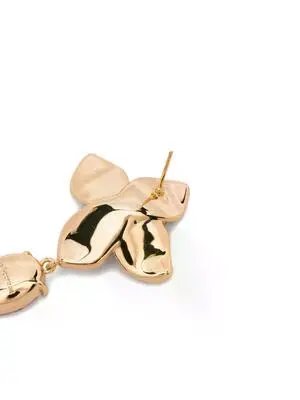 SELF-PORTRAIT Crystal-embellished Floral Drop Earrings