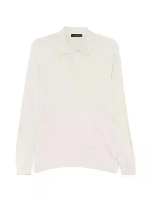 ZANONE Long-sleeve Polo Shirt - Neutrals