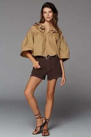 Maeve Ruffle Collar Swing Top