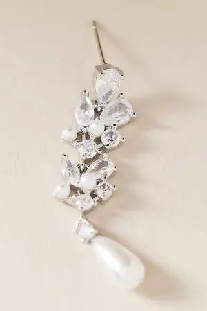VIESTE ROSA Crystal And Pearl Drop Earrings