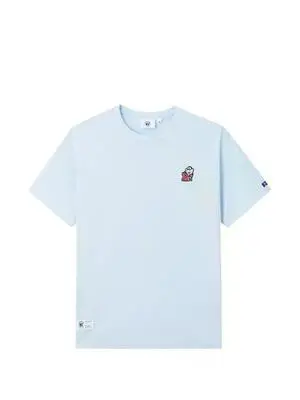 CHOCOOLATE Bear-appliqué Cotton T-shirt - Blue