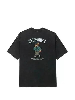 Izzue Slogan-print T-shirt - Black