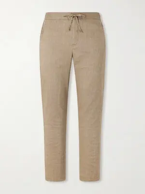 Frescobol Carioca Straight-leg Cotton Blend Trousers - Neutrals