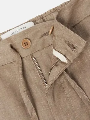 Frescobol Carioca Straight-leg Cotton Blend Trousers - Neutrals