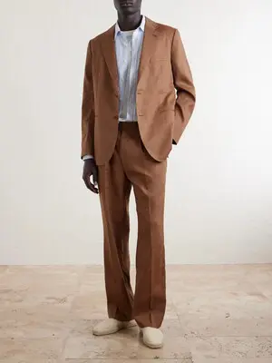 Frescobol Carioca Affonso Pleated Straight-leg Suit Trousers