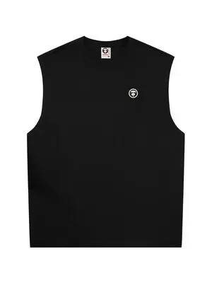 AAPE BY *A BATHING APE Logo-patch Tank Top - Black