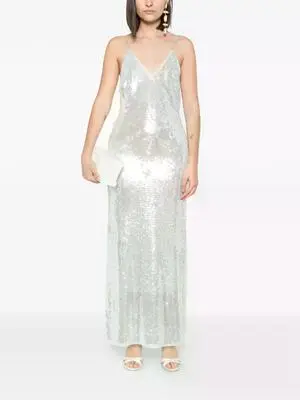 FORTE_FORTE Sequin-embellished Maxi Dress - Green