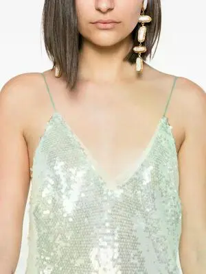 FORTE_FORTE Sequin-embellished Maxi Dress - Green