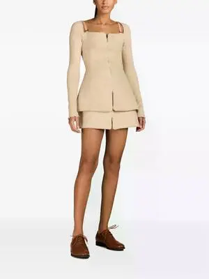 MARK-OFF Britt Ribbed Knit Miniskirt