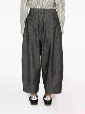 Soh Belt-loop Wide-leg Jeans - Black