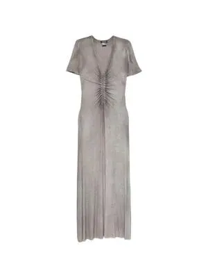 Avant Toi Ruched Ribbed Maxi Dress