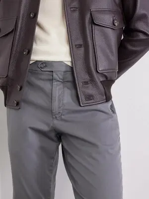 Canali Slim-fit Stretch Cotton-blend Gabardine Trousers