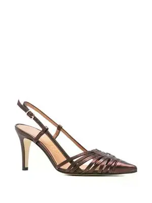 THE SELLER Caged Slingback Pumps - Brown