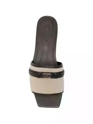 TOD'S T Timeless Leather-trimmed Sandals
