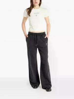 Guess Logo-patch Wide-leg Track Pants