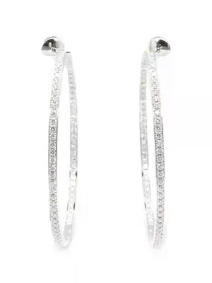 CARTIER 2010s Diamond Hoop Earrings