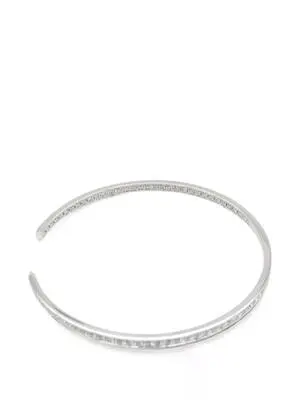 Cartier 18k White Gold Diamond Pavé Hoop Earrings
