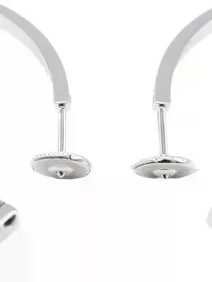 Cartier 18k White Gold Diamond Pavé Hoop Earrings