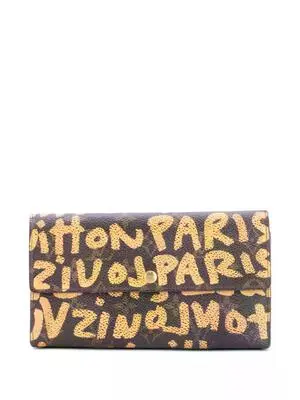 LOUIS VUITTON Sarah Wallet Limited Edition Monogram Graffiti Small Wallets - Brown