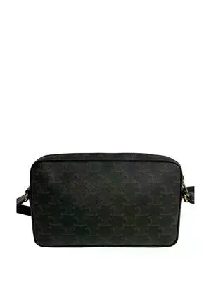 Celine 2022 Medium Triomphe Logo Crossbody Bag - Black
