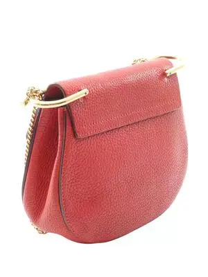 Chloé 2010-2026 Mini Leather Drew Crossbody Bag - Red