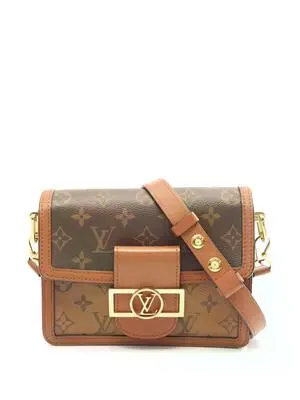 LOUIS VUITTON 2021-2026 Monogram Reverse Mini Dauphine Satchel - Brown