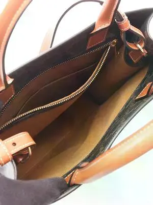 Celine Small Triomphe Coated Canvas Vertical Cabas Tote - Brown
