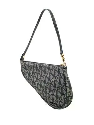 Dior 2006 Mini Diorissimo Canvas Saddle Pochette - Blue