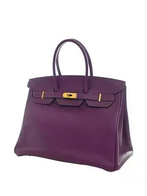 Hermès 2019 Birkin Retourne 35 Handbag - Purple