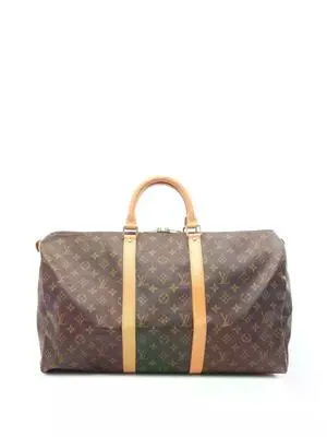 LOUIS VUITTON 2001 Monogram Keepall 50 Travel Bag - Brown