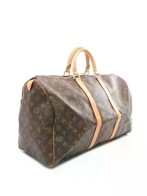 LOUIS VUITTON 2001 Monogram Keepall 50 Travel Bag - Brown