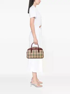 Burberry House Check Canvas Handbag - Neutrals