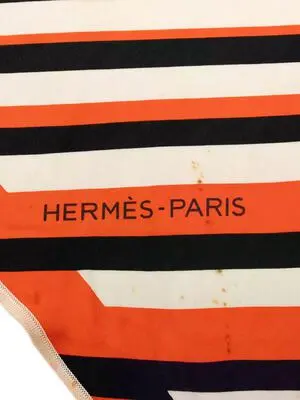 Hermès 2021-2025 Triangular H Au Galop Silk Scarf Scarves - Orange
