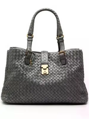 Bottega Veneta 2007 Medium Nappa Intrecciato Roma Tote Bag - Grey