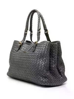 Bottega Veneta 2007 Medium Nappa Intrecciato Roma Tote Bag - Grey