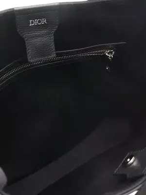 Dior 2010-2026 Leather Saddle Tote Bag - Black