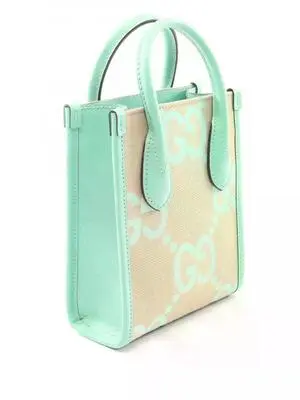Gucci Mini Jumbo Gg Canvas Web Satchel - Neutrals