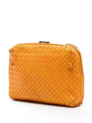 Bottega Veneta 2012-2026 Nappa Intrecciato Nodini Crossbody Bag - Orange