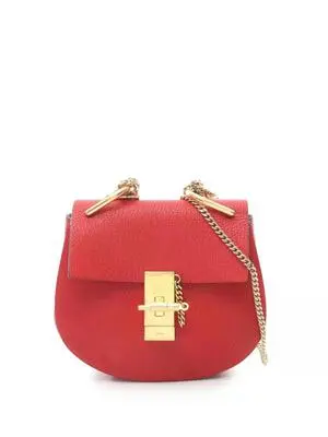 Chloé 2010-2026 Mini Leather Drew Crossbody Bag - Red