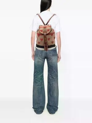 Burberry Mega Check Canvas Chiltern Hearts Backpack