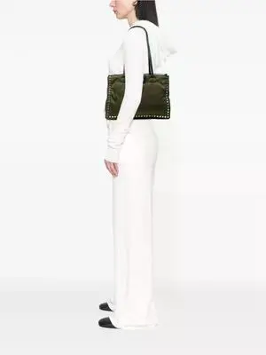 Prada 2000-2013 Tessuto Studded Etiquette Tote Bag