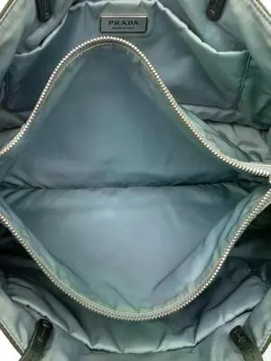 Prada 2000-2013 Tessuto Studded Etiquette Tote Bag