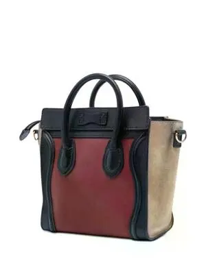 Celine 2012 Nano Tricolor Luggage Tote - Red