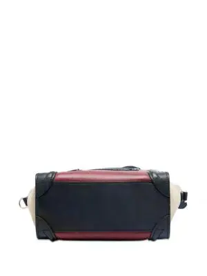 Celine 2012 Nano Tricolor Luggage Tote - Red