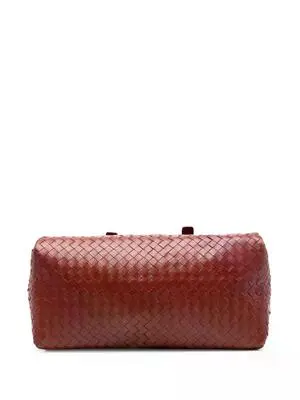 Bottega Veneta Nappa Intrecciato Boston Bag - Red