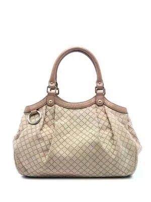 Gucci Diamante Canvas Sukey Tote Bag - Neutrals